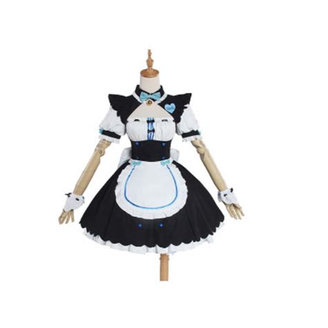 Anime Chocola Nekopara Cosplay Chocola Vanilla Maid Dress Costume Cat