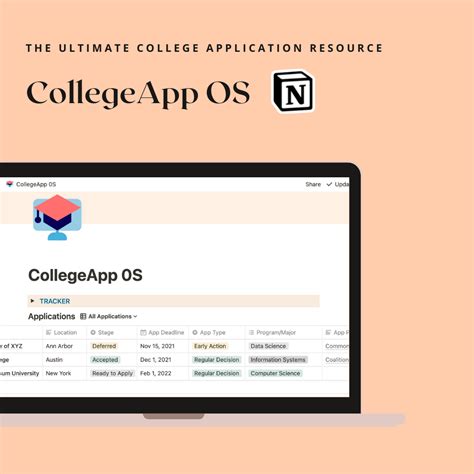 College Application Notion Template