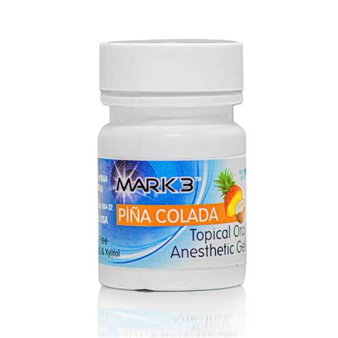 Topical Anesthetic Gel Benzocaine 20 Pina Colada 1oz Jar 1604 Mark3