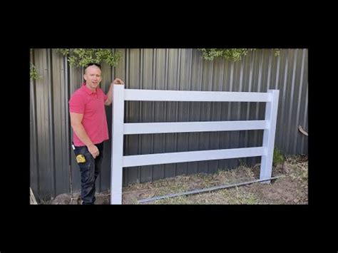 How To Install A Post And Rail Pvc Fence With 3 Rails Youtube