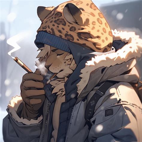 Premium Photo There Is A Man Smoking A Cigarette In The Snow