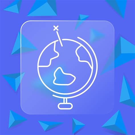 Planète Avec Icône De Ligne De Pointeur De Localisation Géolocalisation