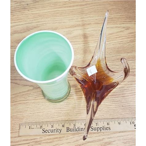 Alta Glass Stretch Candy Dish And Vase Schmalz Auctions