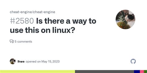 Is There A Way To Use This On Linux · Issue 2580 · Cheat Enginecheat