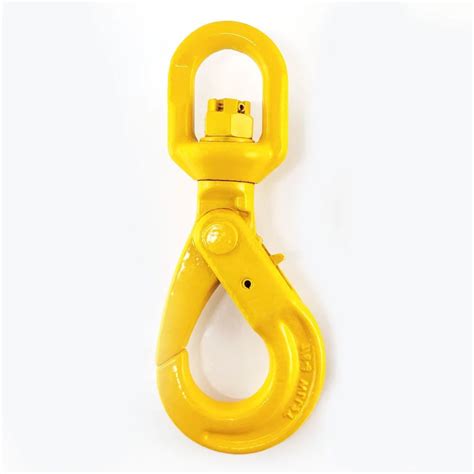 Lifting Alloy Steel Forged G80 Swivel Self Locking Hoist Safety Hook