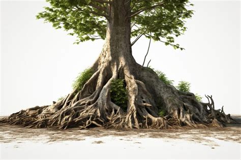 Premium Photo Isolated Tree Trunk And Roots