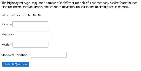 Solved Find The 5 Number Summary For The Data Shown Using