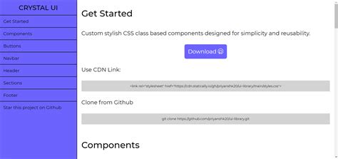 GitHub Priyanshk20 Crystal UI Stylish Clean And Reusable UI