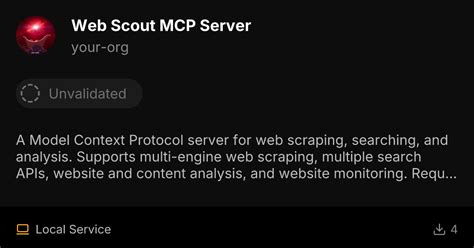 Web Scout Mcp 服务器 Mcp Servers · Lobehub