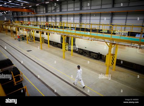 Alstom Class 390 Pendolino Railway Stock Being Refurbished At The Start