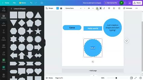 How To Add Text In Shape In Canva Text On Shapes In Canva A Beginner