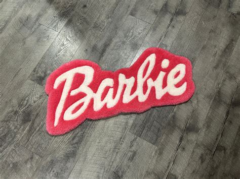 Barbie Barbie Logo Tufted Rug Custom Tufted Rug Etsy