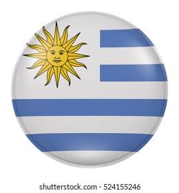 Flag Uruguay Round Icon Stock Vector Royalty Free
