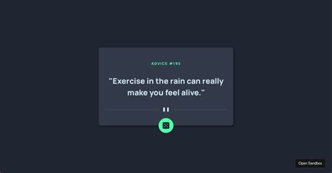 Advice Generator Codesandbox