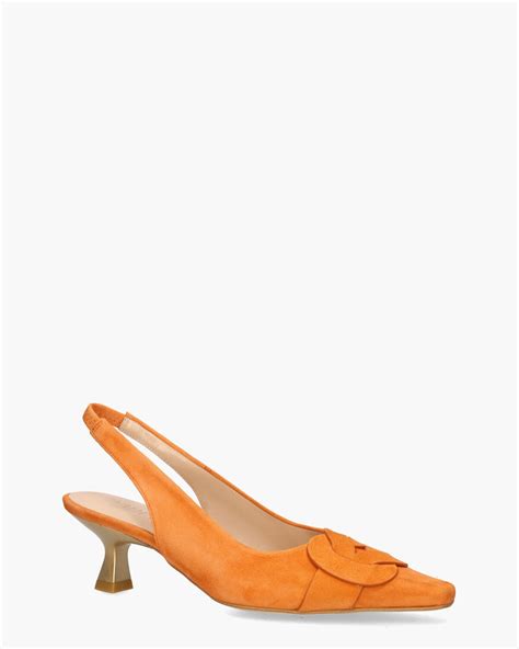 Zinda 1835 Oranje Dames Slingbackpumps Van Arendonk Nl
