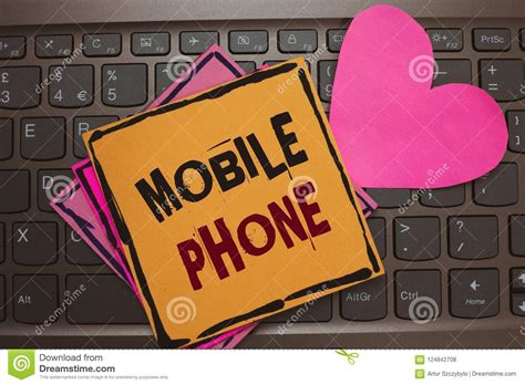 Word Writing Text Mobile Phone Business Concept For A Handheld Device Used To Send Receive