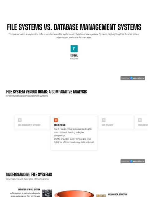 File System Versus Dbms Comparative Analysis Pdf