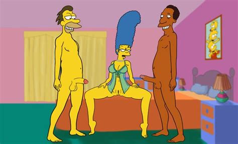 Foto De Marge Threeway With Carl And Lenny