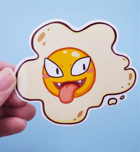 Cute Ghost Pokemon Gastly As Egg Vinyl Sticker Etsy