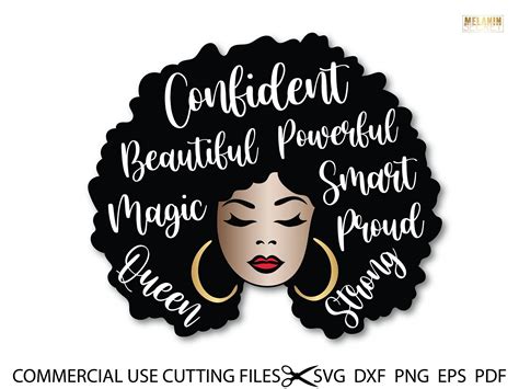 Afro Diva Svg Smart Confident Powerful Black Woman Queen Etsy In 2022