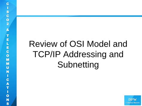 Pdf I S C O 2 T L Review Of Osi Model And E Tcpip Addressing And Reviewpdf · • Can Functions