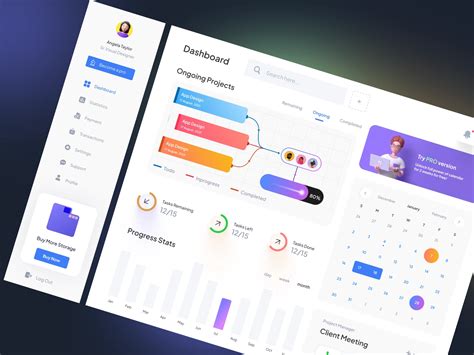 Project Management Dashboard Ui Figma And Adobe Xd Resour Ui Dux