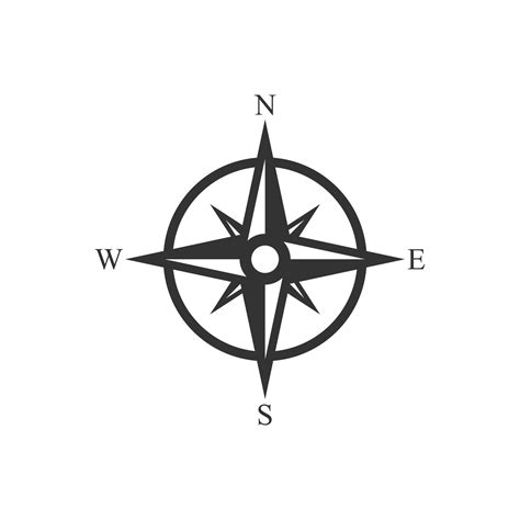 Compass Icon Compass Vector Illustration Navigation Symbol Direction