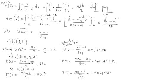[solved] Find The Mean And Standard Deviation For Each Uniform