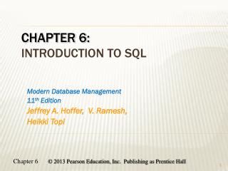Ppt Chapter Introduction To Sql Powerpoint Presentation Free