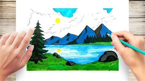 How To Draw A Lake Step By Step Drawing Guide By Dawn
