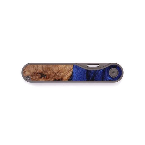 Minimalist Woodresin Pocket Knife Korra Dark Blue 614762 Carved