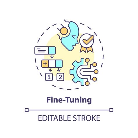 Ai Fine Tuning Multi Color Concept Icon Virtual Assistant Pre Training