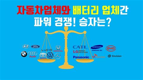 전기 자동차 업체와 배터리 업체간 파워 경쟁의 승자는 자동차 업체들이 직접 배터리를 개발생산하지 못하고 있는 이유는 Youtube