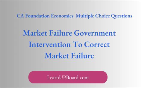 CA Foundation Economics Market Failure Government Intervention To
