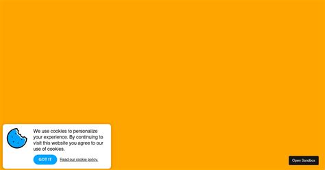 React Cookie Bubble Codesandbox