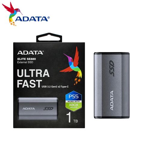 original adata elite se880 external portable ssd 1tb 500gb usb 3 2 gen