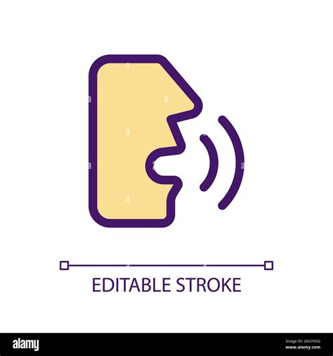 Speech Recognition Pixel Perfect Rgb Color Ui Icon Stock Vector Image