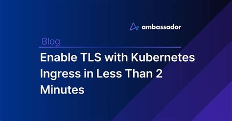 quick tls setup on kubernetes ingress secure in under 2 min