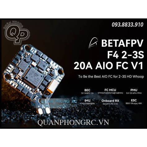 Betafpv F4 2 3s 20a Aio Brushless Flight Controller V1 0 Elrs 2 4g