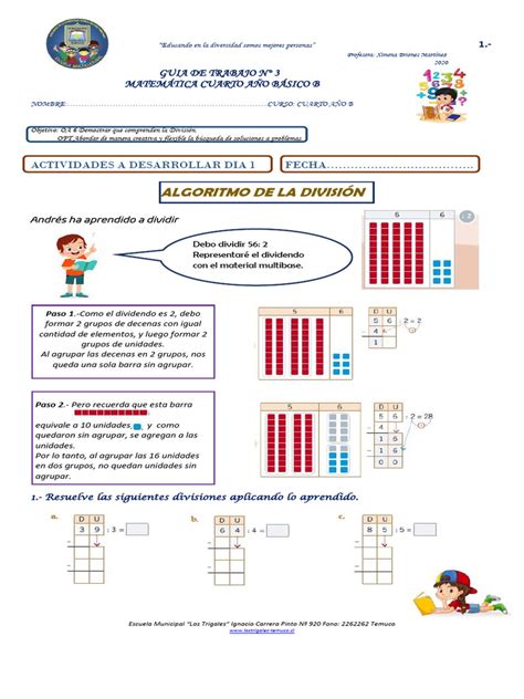 Algoritmo De La Division Descargar Gratis Pdf División Matemáticas Multiplicación