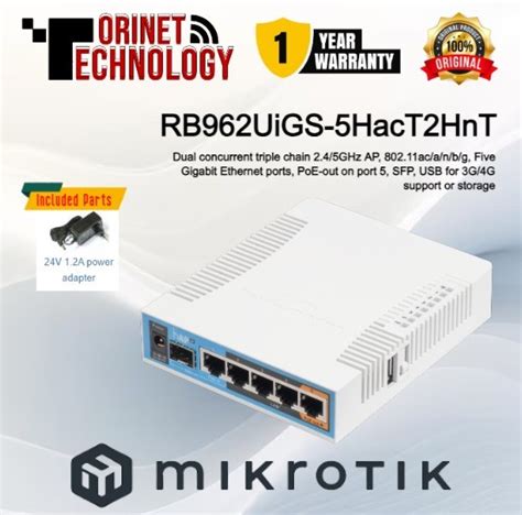 Jual Mikrotik Rb962uigs 5hact2hnt Router Wireless Hap Ac Jakarta Pusat Orinet Technology
