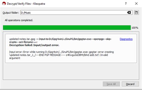 Decryption Failed Inputoutput Error Help Me Troubleshoot Please Rgnupg