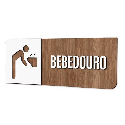 Placa De Sinalização Indicativa Bebedouro Lumina Decor