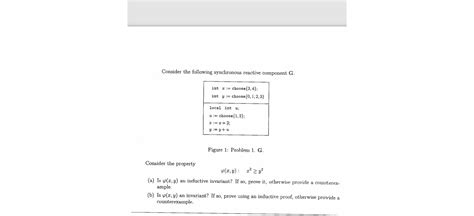 Solved Consider The Following Synchronous Reactive Component