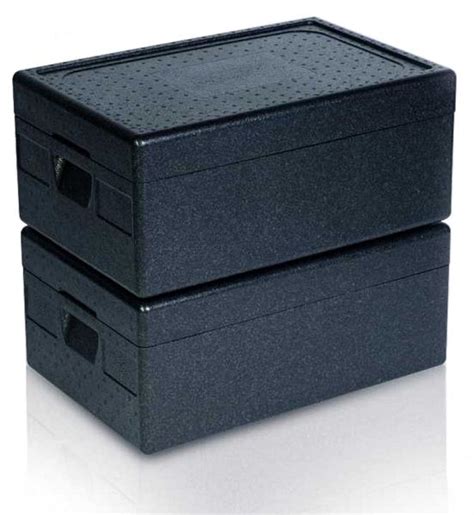 Thermo-EisBox für 2x 360x250x120 mm | schwarz - EuroBox
