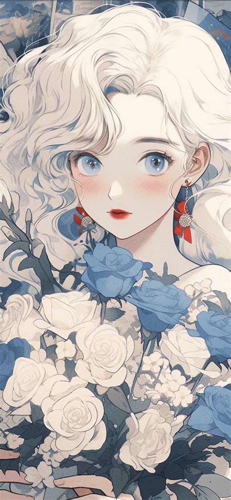 Ai绘画 蓝色系港风女生插画 高清图片，堆糖，美图壁纸兴趣社区