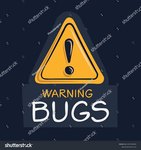 Warning Sign Bugs Vector Illustration Stock Vector Royalty Free
