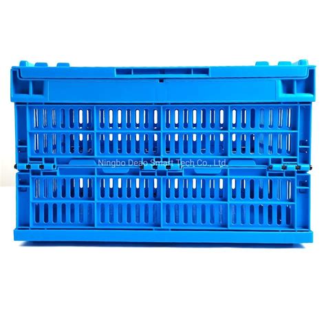 Plastic Crates Fruit Folding Basket Vegetable Ventilate Collapsible Storage Stackable
