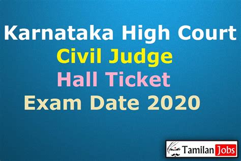 Karnataka High Court Civil Judge Hall Ticket 2020 Out Mains Exam