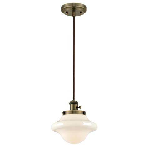 Livex Lighting Providence 1 Light Antique Brass Incandescent Pendant